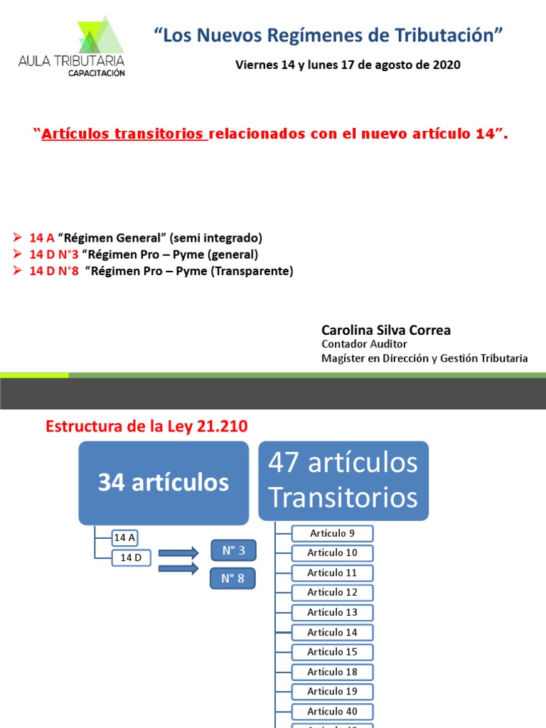 Los Articulos Transitorios para El Art 14 | PDF | Impuestos | Impuesto ...