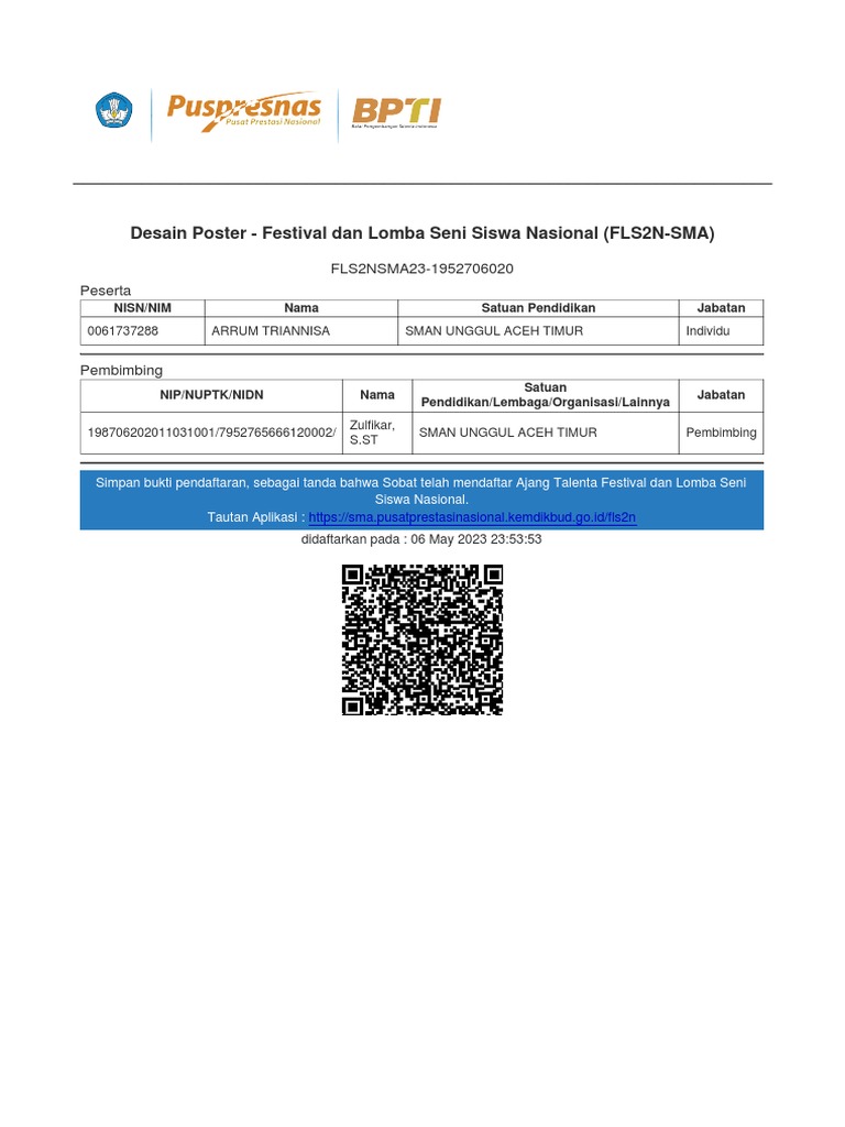 Bukti-Pendaftaran - DESAIN POSTER | PDF
