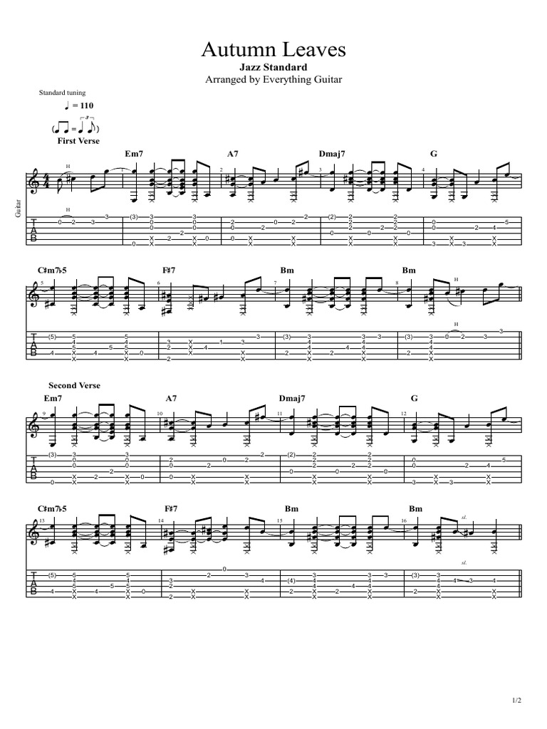 Autumn Leaves | PDF | Musical Instruments | Jazz