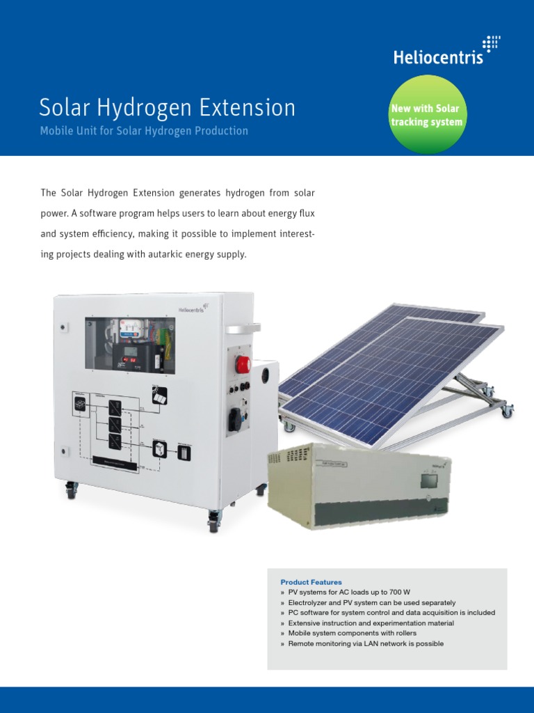 Mobile Solar Hydrogen Production Unit | PDF | Solar Power | Solar Panel
