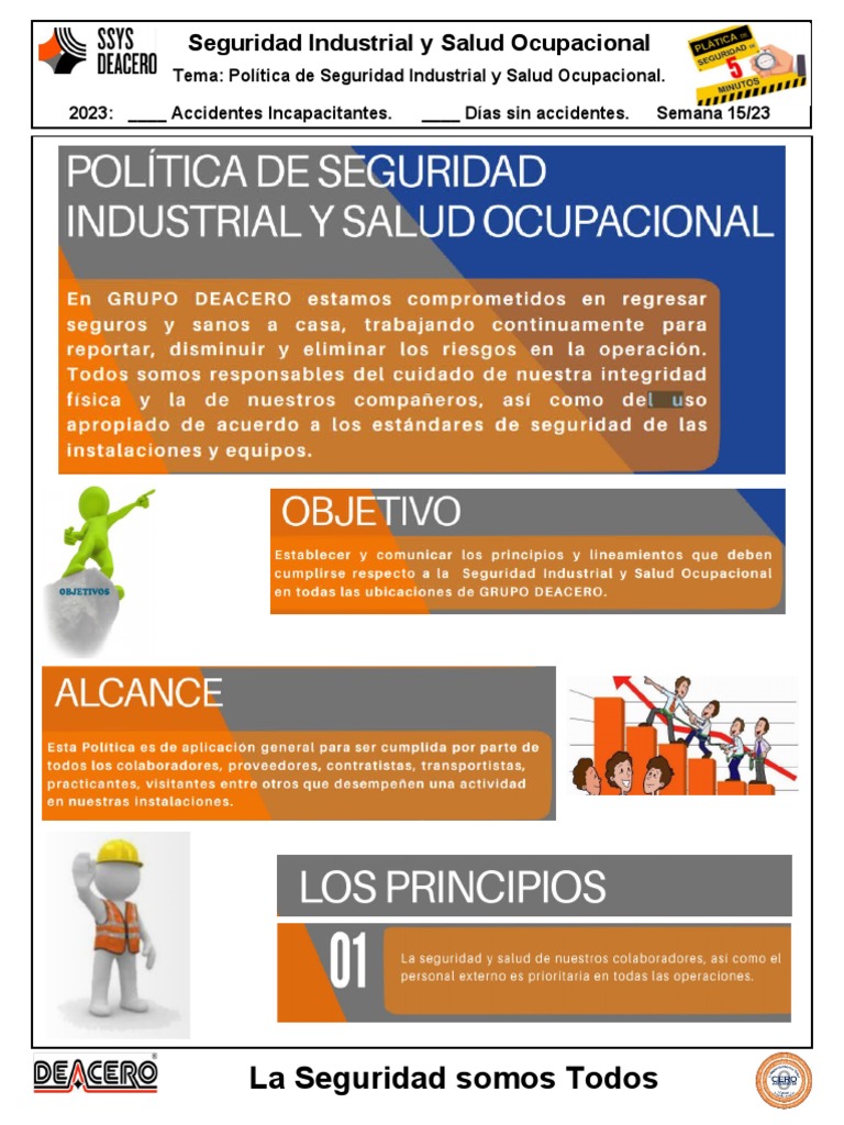 15 Plática de Seguridad - Política de Seguridad Industrial y Salud ...