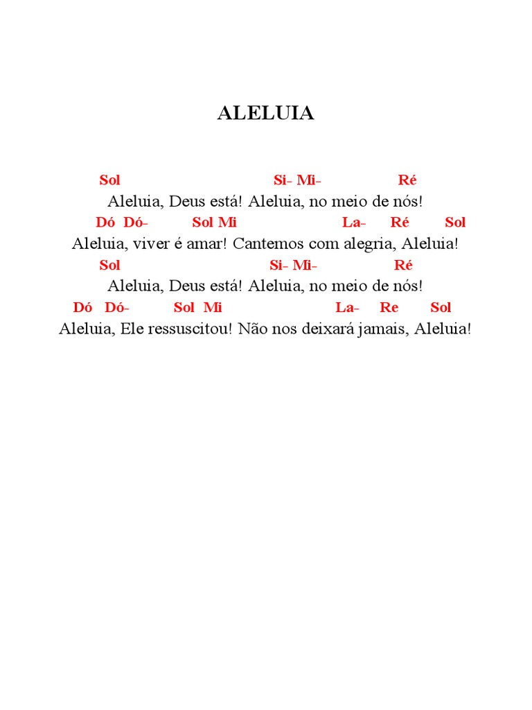 Aleluia (05) Deus Está | PDF
