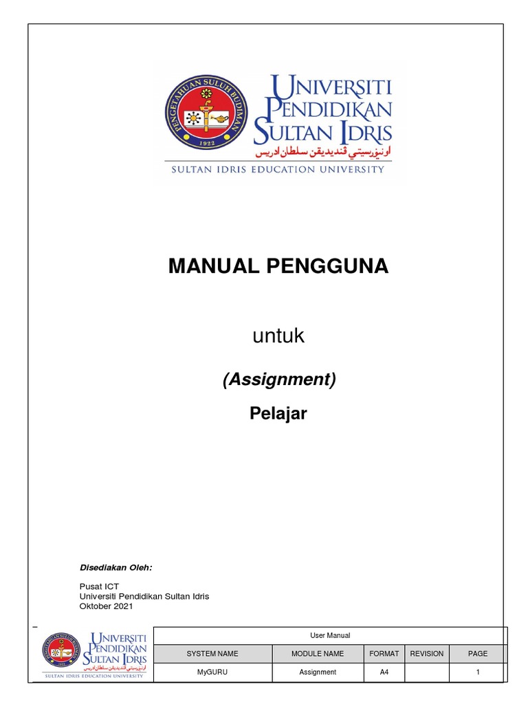 ManualPengguna Assignment Pelajar | PDF