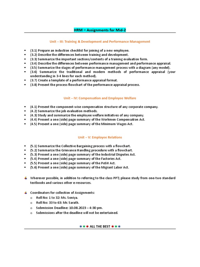 HRM Assignments For Mid-2 | PDF | Technology & Engineering