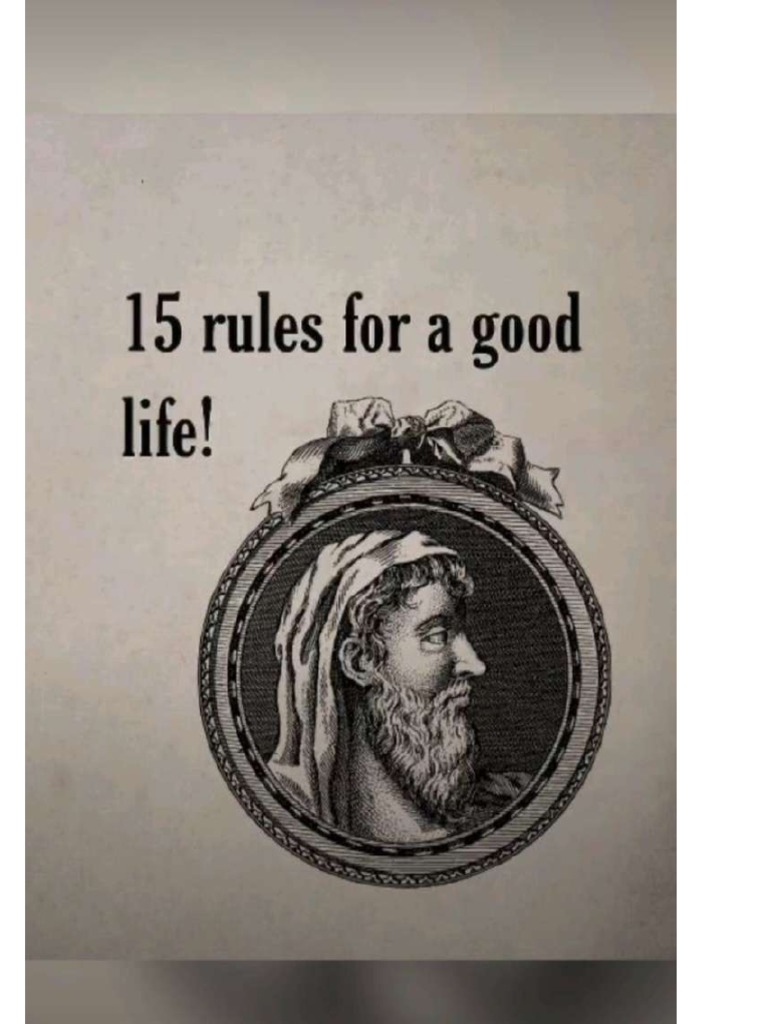 15 Rules For A Good Life | PDF