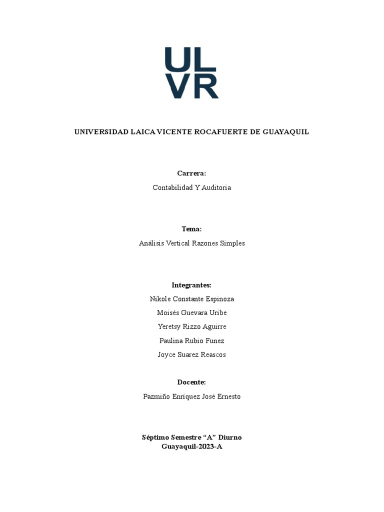El Analisis Vertical de Razones Simples | PDF | Business | Liquidez de ... El Analisis Vertical de Razones Simples | PDF | Business | Liquidez de ...