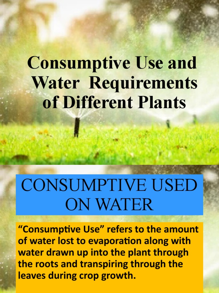 Consumptive-Use-and Water Requirements of Different Crops | PDF | Water ...
