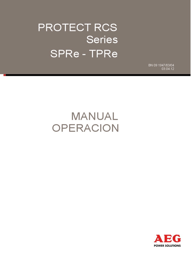 Manual de Operación AEG Power Solutions | PDF | Corriente continua ...