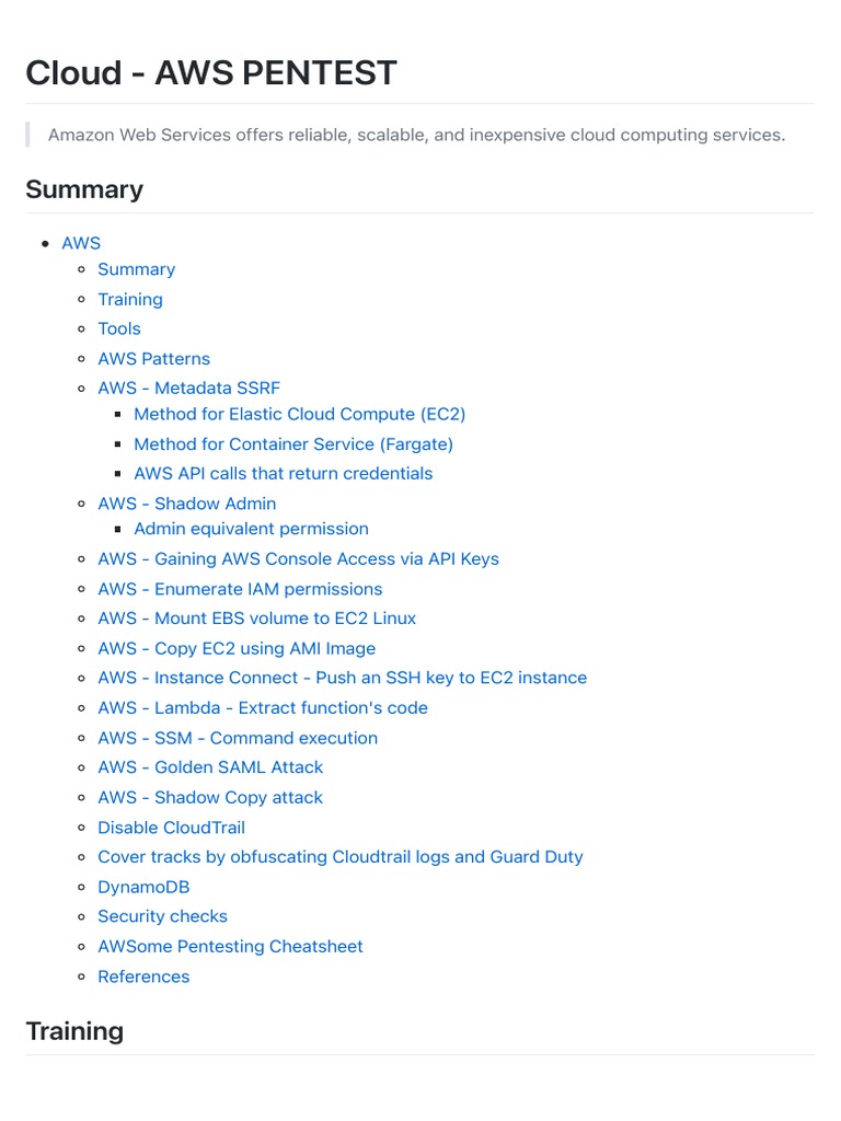 Cloud - AWS Pentest | PDF | Superuser | Amazon Web Services