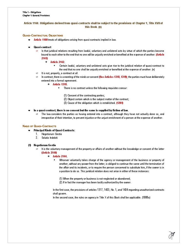 Article 1160 | PDF | Private Law | Justice