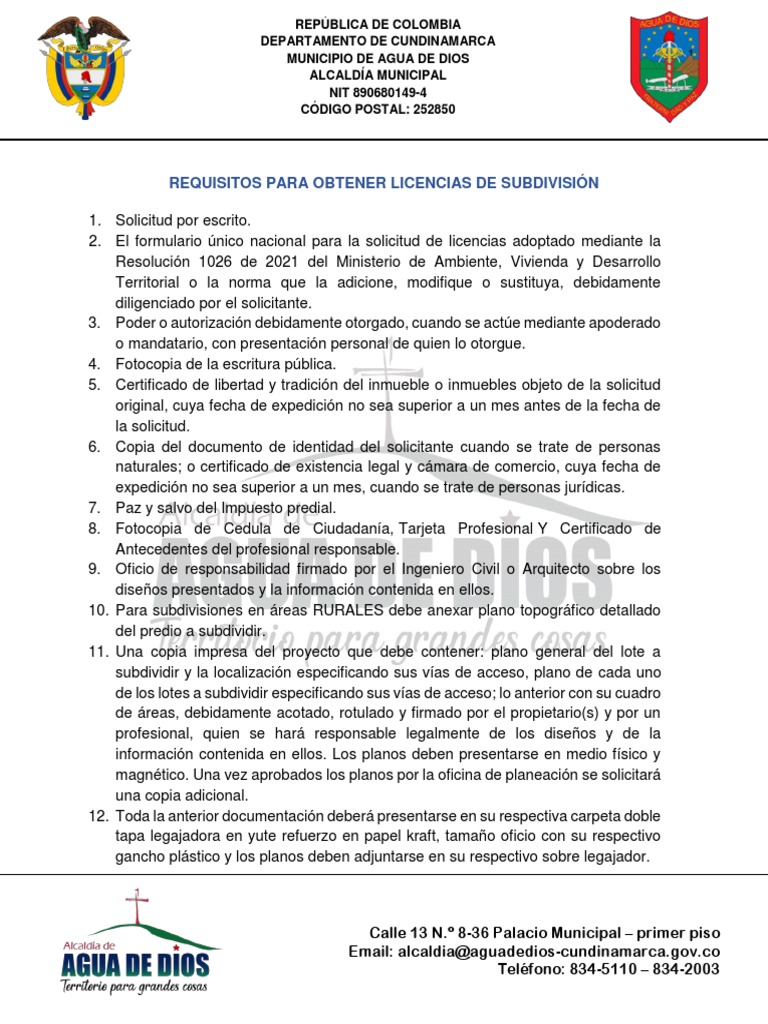 Requisitos para Obtener Licencias de Subdivisión-1 | PDF