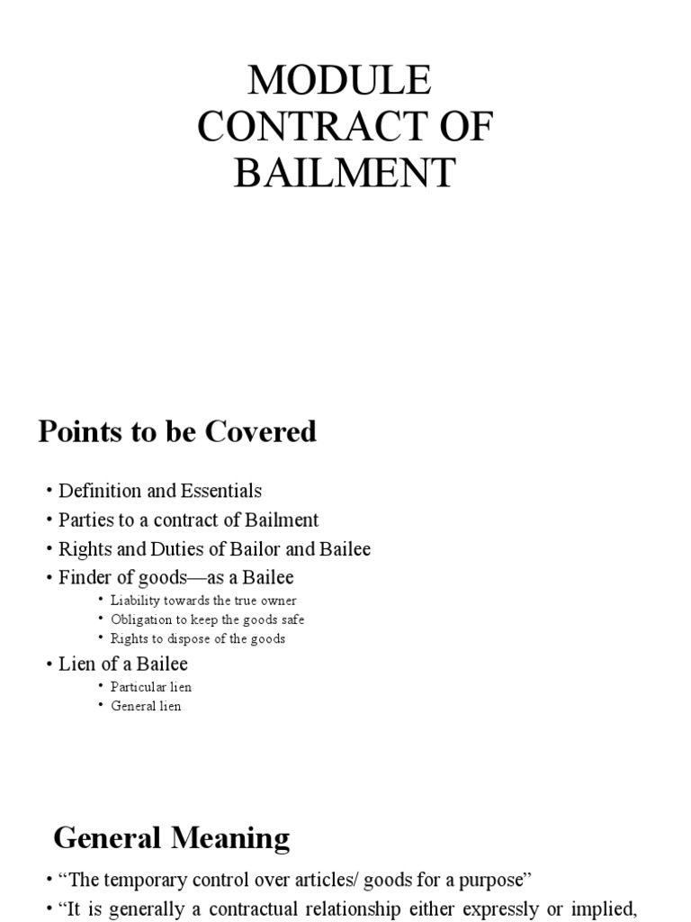 BAILMENT | Download Free PDF | Legal Liability | Banks