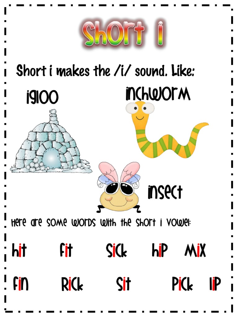 Short I Anchor Chart | PDF
