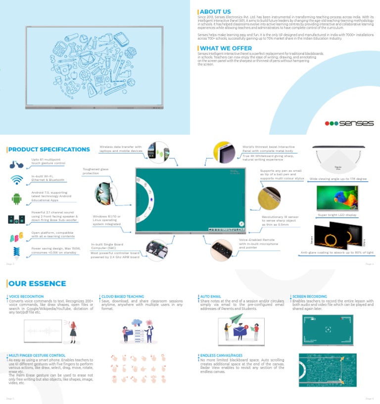 Senses Brochure | PDF | Android (Operating System) | Wi Fi