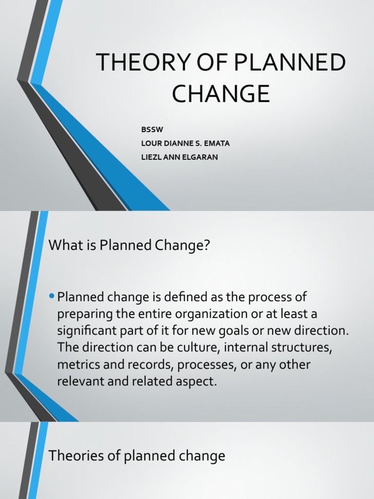 Theories and Phases of Planned Change | PDF | Action Research | Goal