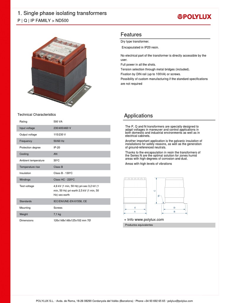 ND 500 | PDF | Transformer | Insulator (Electricity)