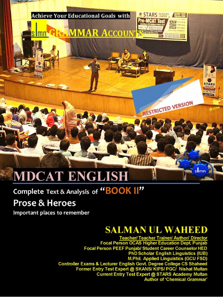 Englis Full Book II For MDCAT Restricted Edition by Sir Salman Ul Waheed | Download Free PDF ...