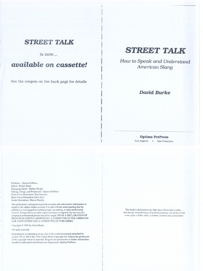 Street Talk! | PDF | English Language | Slang