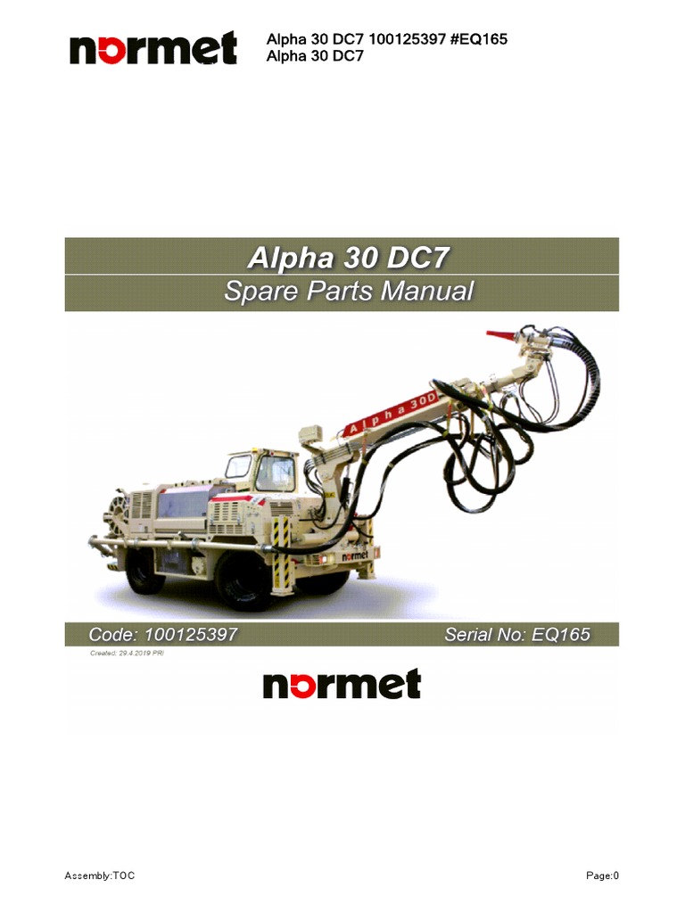 Alpha 30 DC7 Spare Parts Manual (Updated 30.4.2019) | PDF | Screw ...