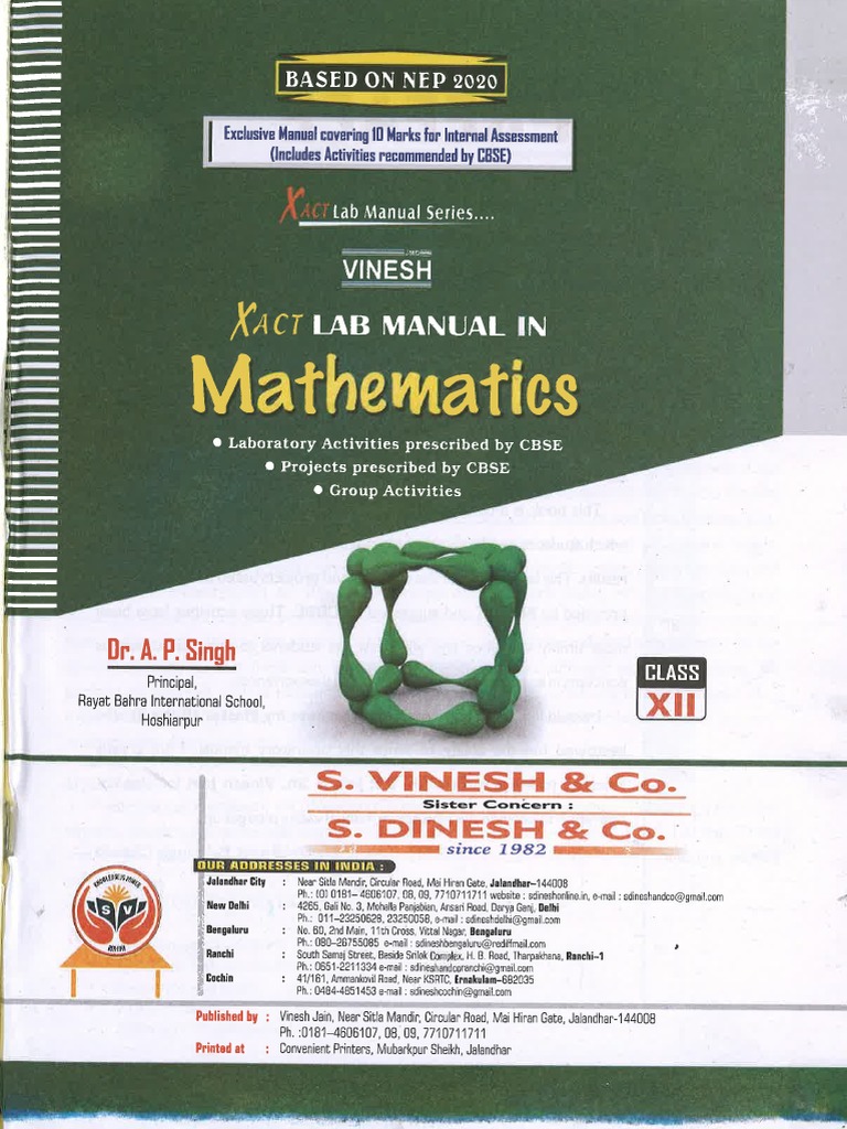 Xii Maths Lab Manual Pdf