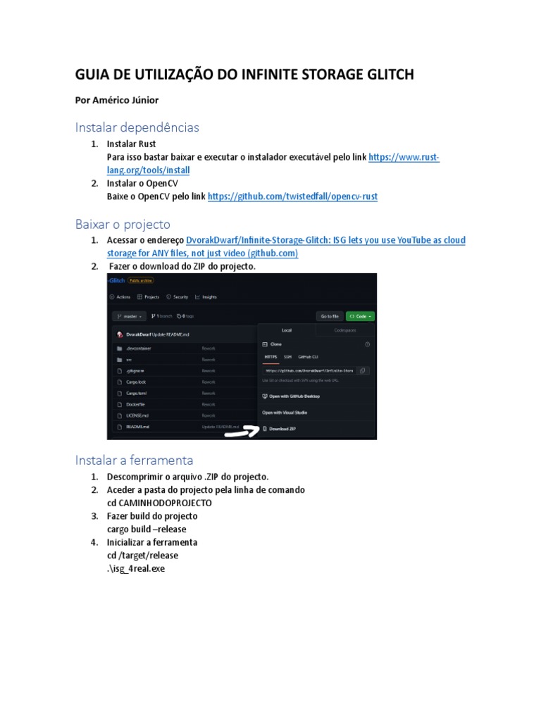 Guia de Utilização Do Infinite Storage Glitch | PDF