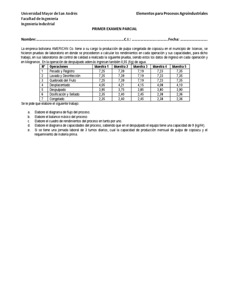 Primer Examen Parcial | PDF