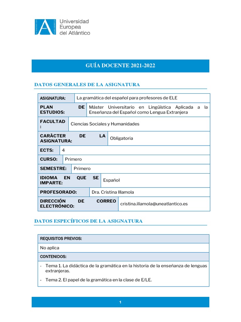 La Gramatica Del Espanol para Profesores ELE | PDF | Evaluación ...