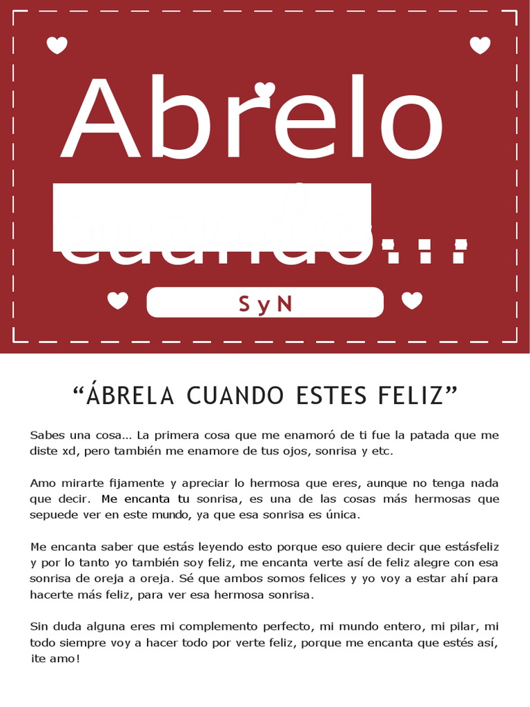 Abrelo cuando (1) (1) | PDF | Amor