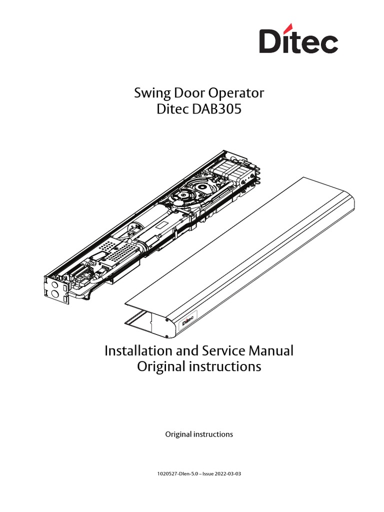 En - Ditec DAB305 Technical Manual | PDF | Mains Electricity | Door