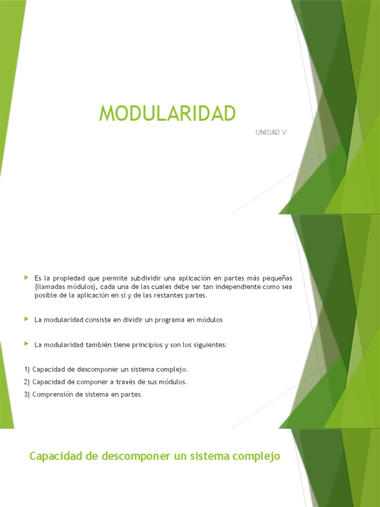 Modularidad | PDF | Objeto (informática) | Java (lenguaje de programación)