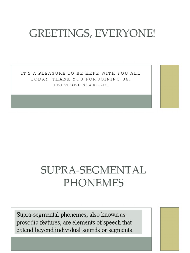 Greetings, Everyone! | PDF | Stress (Linguistics) | Word