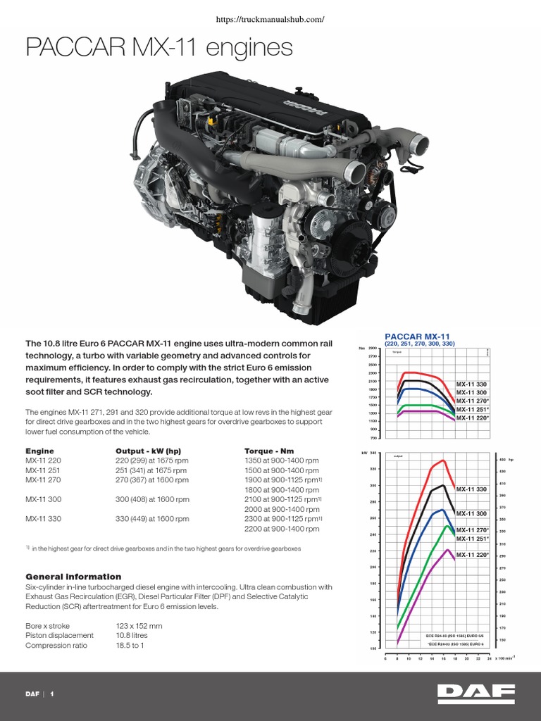 DAF PACCAR MX-11 Engines | PDF | Engines | Diesel Engine