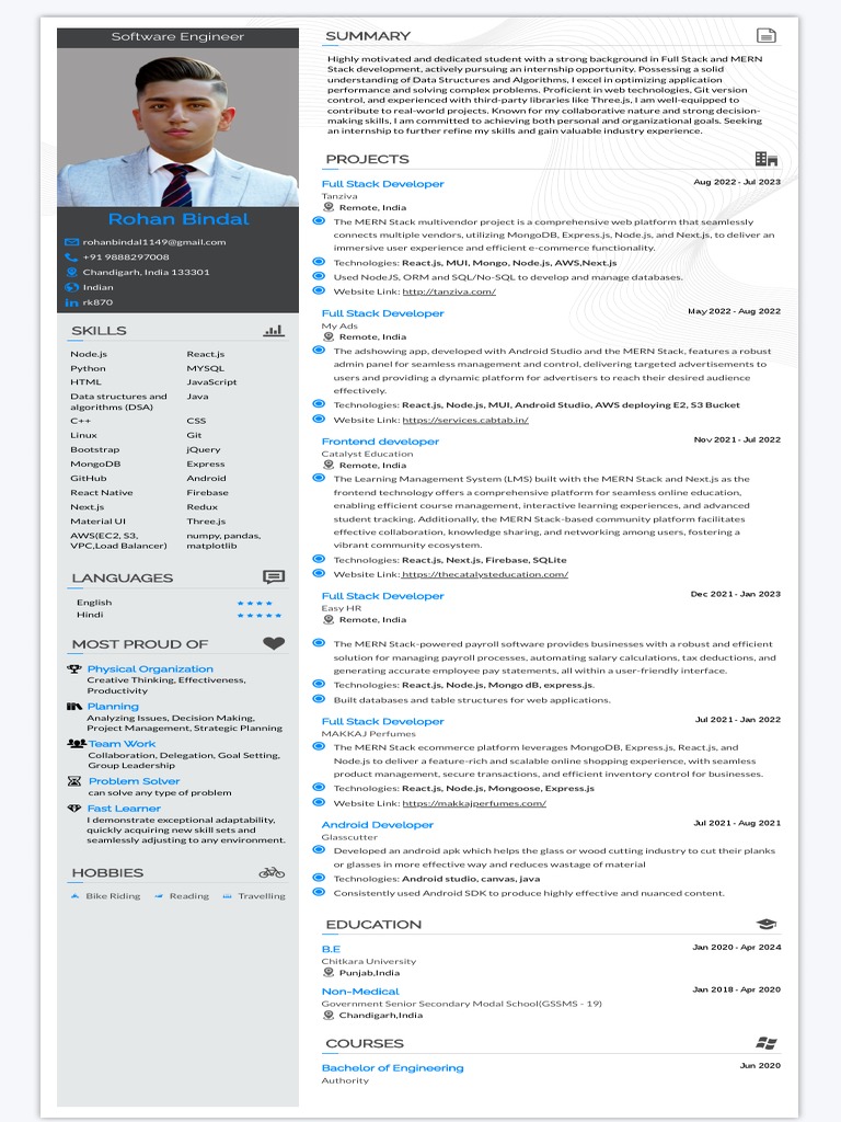 Rohan Resume-2-3 | PDF | Computer Engineering | Systems Engineering