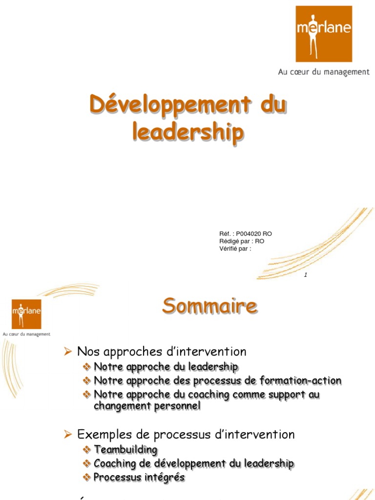Leadership - Merlane | PDF