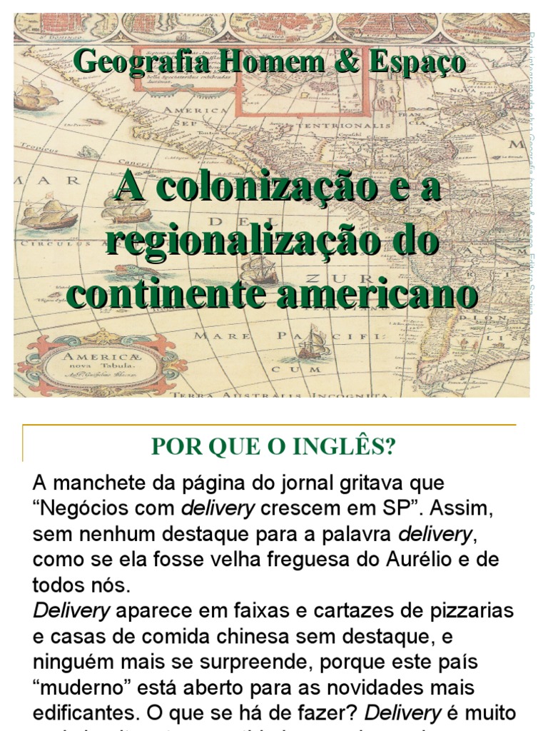 A Colonização e A Regionalização Do Continente Americano | PDF | Turismo