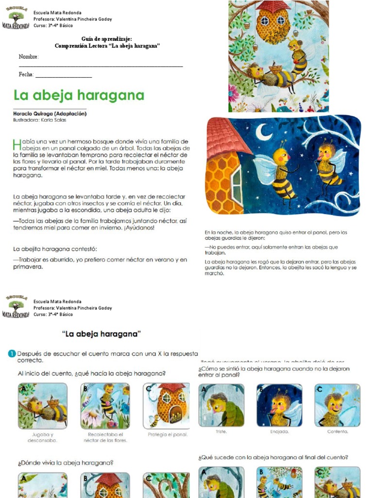 Comprension Lectora La Abeja Haragana Pdf