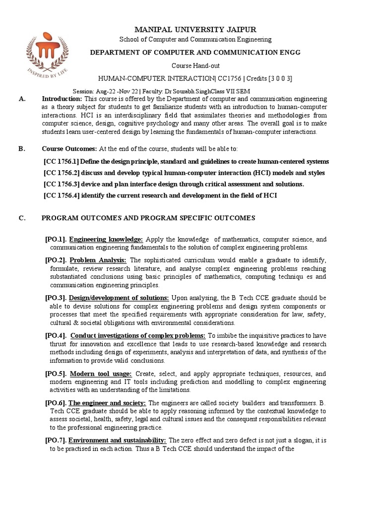 Course Handout CC1756 | PDF | Art