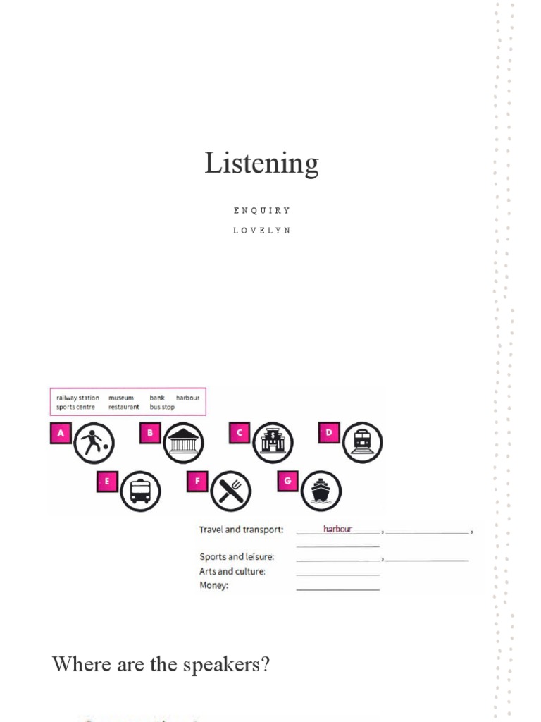 Listening Exercises Places & Buildings | PDF