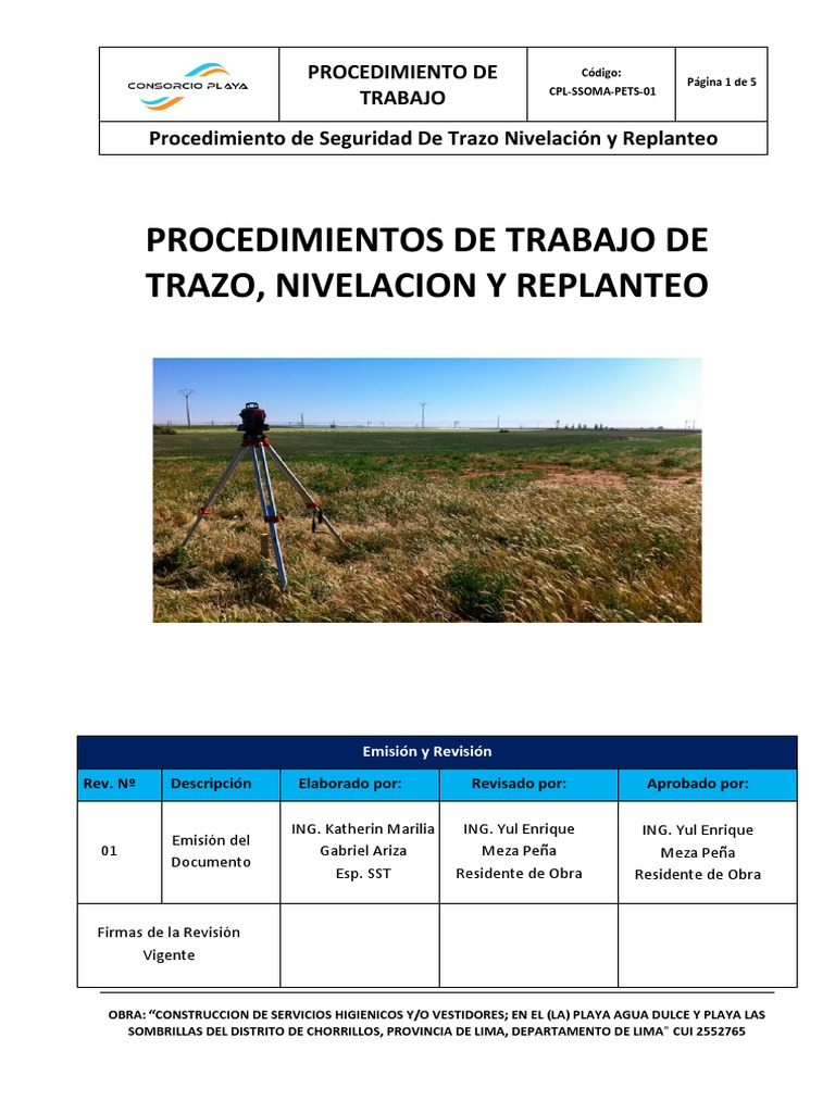Pets - 01 - Trazo, Nivelación y Replanteo | PDF | Topografía