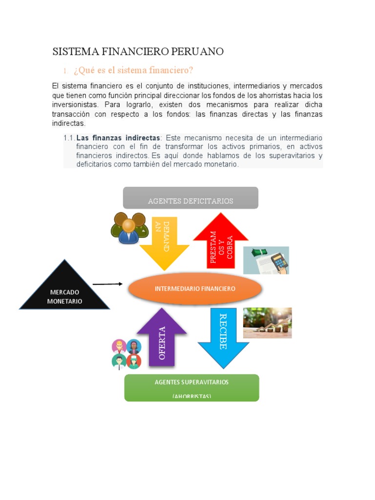 Sistema Financiero Peruano | PDF | Sistema financiero | Dinero
