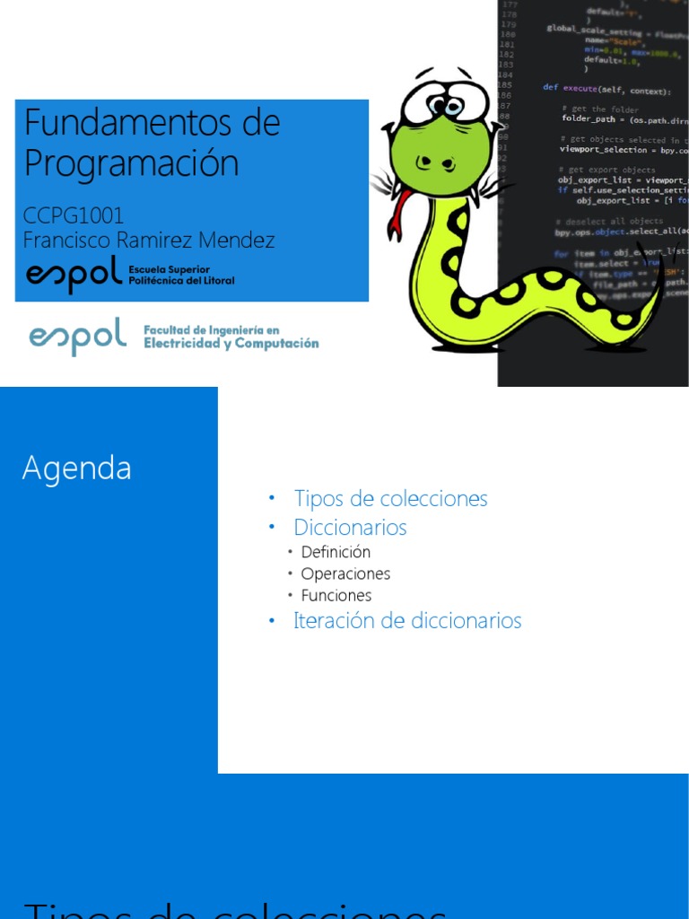 p2 Slides1 s1 c2 U06 Diccionarios 01 | PDF | Python (lenguaje de ...