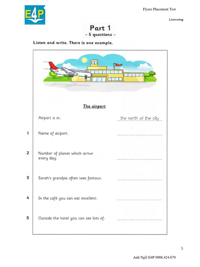 Flyers Placement Test | PDF