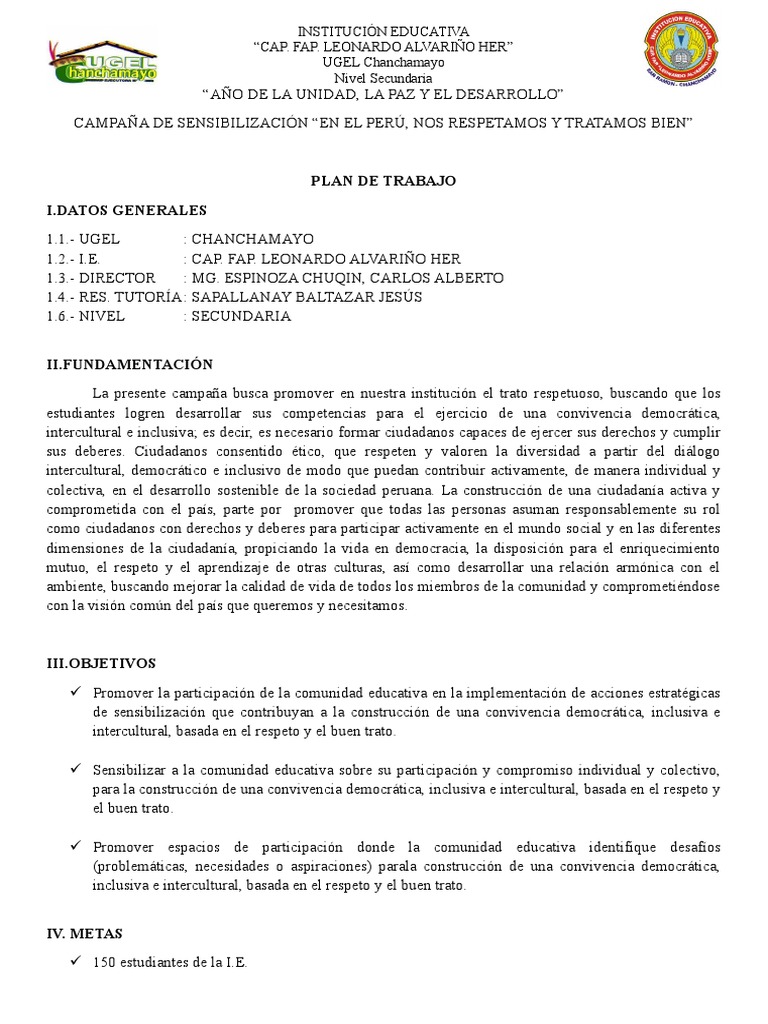Plan de Respeto y Buen Trato 2023 | PDF | Democracia | Ideologías políticas