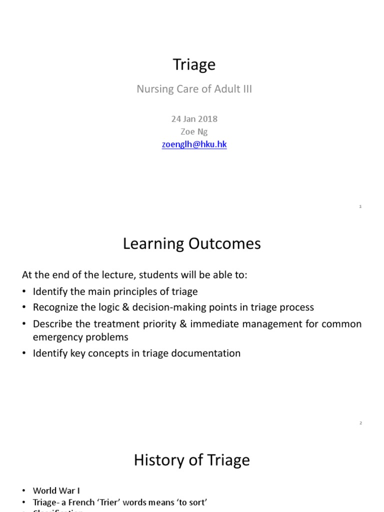 L2 Triage Principles | Download Free PDF | Diseases And Disorders ...