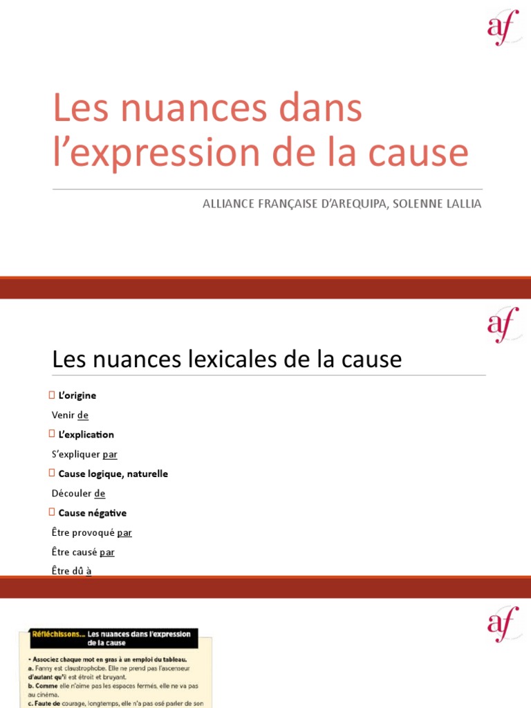 b2-1 les nuances dans lexpression de la cause | PDF
