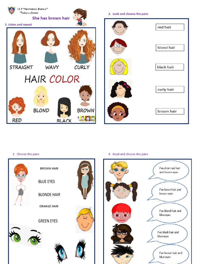 2° - 7 Adjetives Hair | PDF