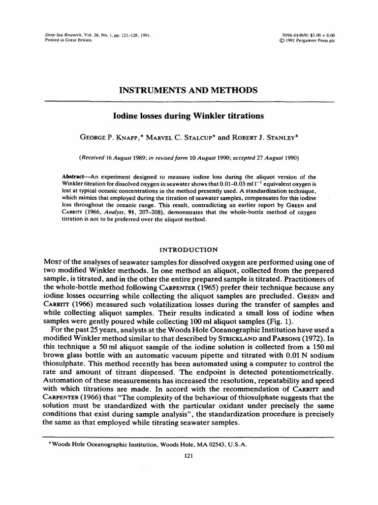 Knapp 1991 Download Free Pdf Titration Chemistry