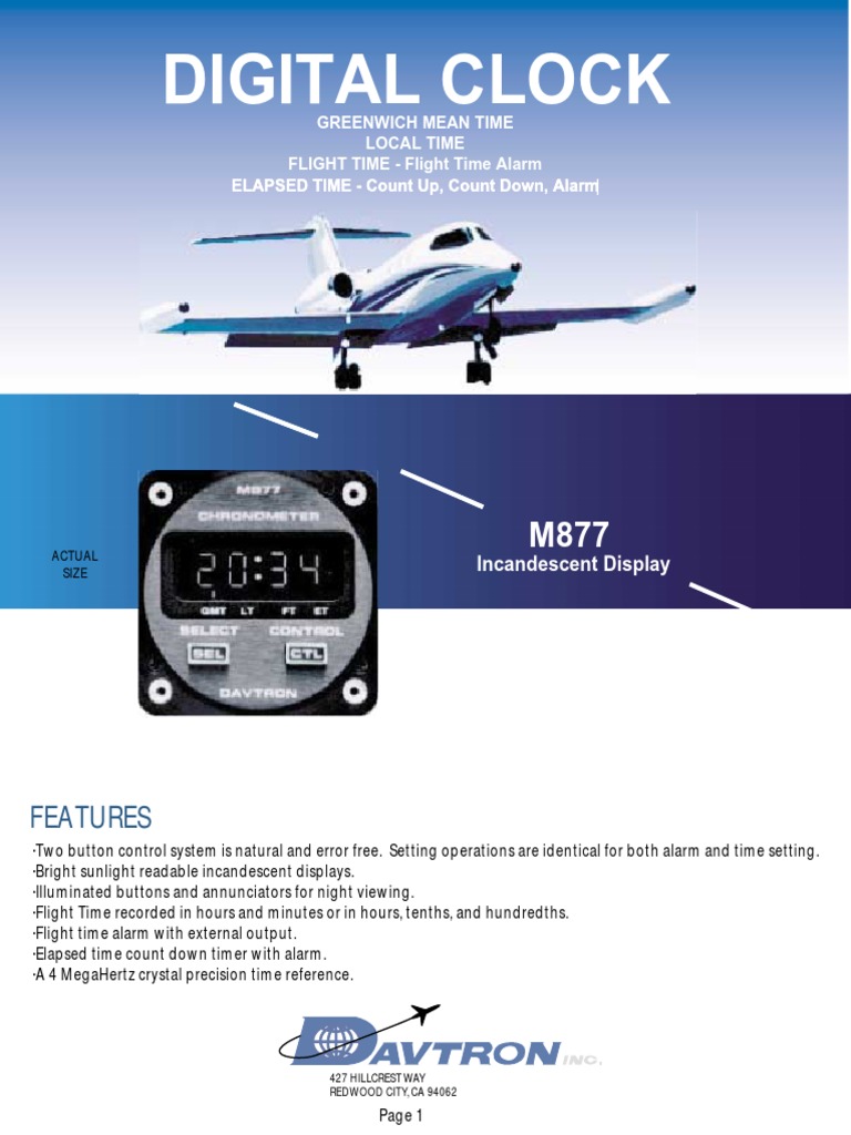 m877 Brochure | PDF | Clock | Timer