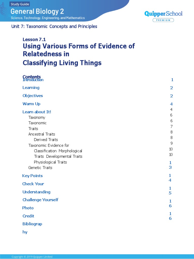 Taxonomic Concept and Principles | PDF | Taxonomy (Biology) | Homology (Biology)