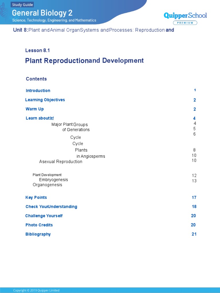 Plant Reproduction for Students | PDF